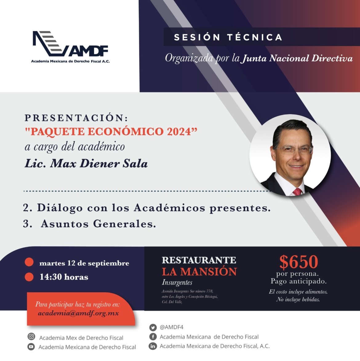 Sesión técnica septiembre | AMDF